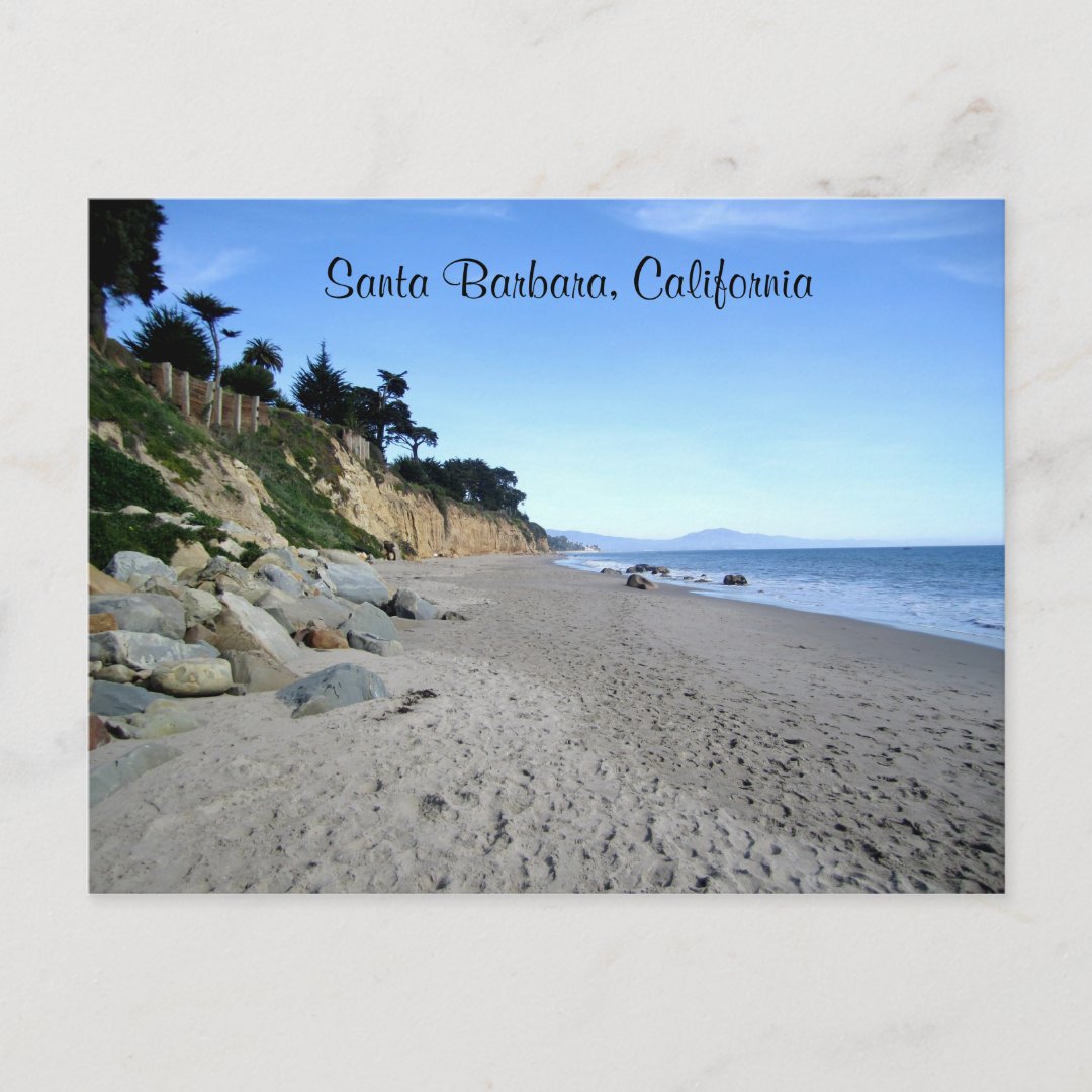 Santa Barbara Beach Postcard | Zazzle