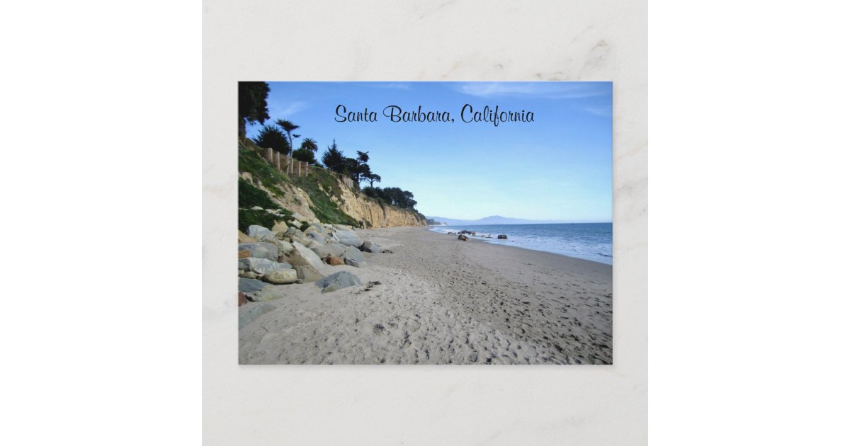 Santa Barbara Beach Postcard | Zazzle
