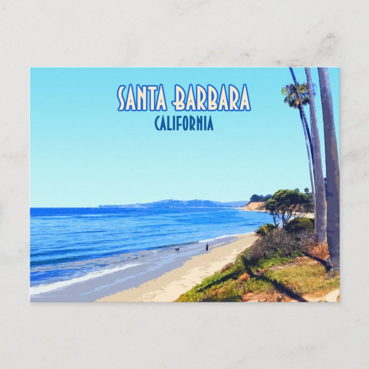 Santa Barbara California Butterfly Beach Montecito Postcard | Zazzle