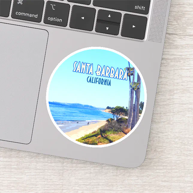Santa Barbara California Butterfly Beach Montecito Sticker | Zazzle