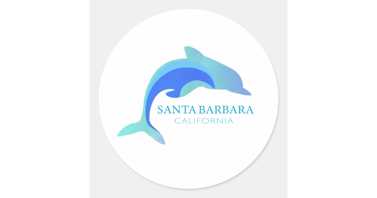 Santa Barbara California Classic Round Sticker | Zazzle