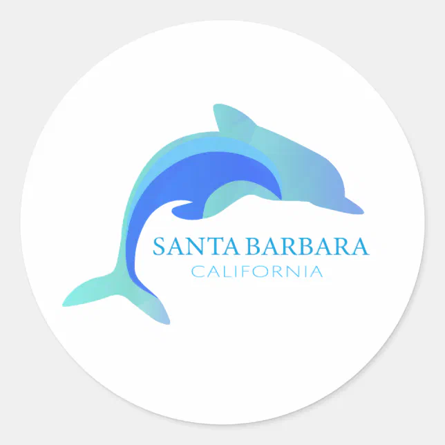 Santa Barbara California Classic Round Sticker | Zazzle