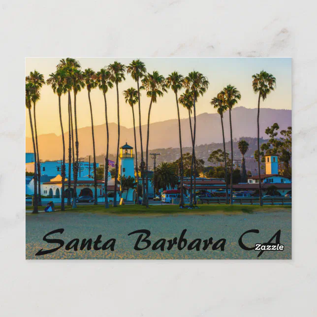 SANTA BARBARA CALIFORNIA ON THE BEACH POSTCARD | Zazzle