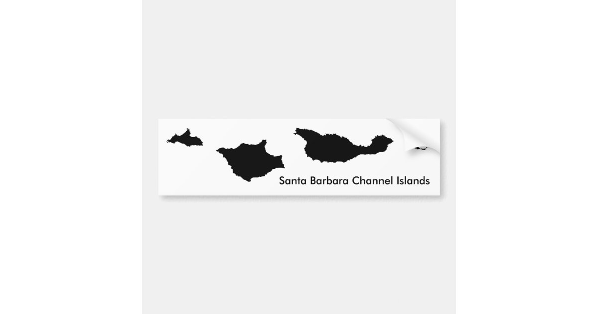 Santa Barbara Channel Islands Bumper Sticker | Zazzle