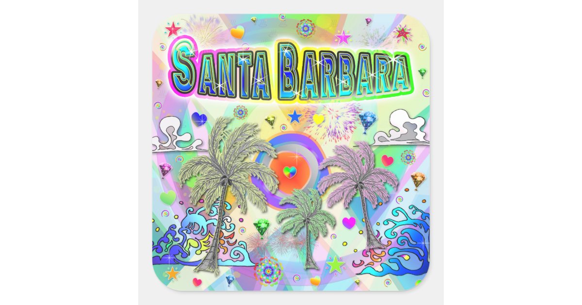 Santa Barbara Deep Dream Sticker | Zazzle