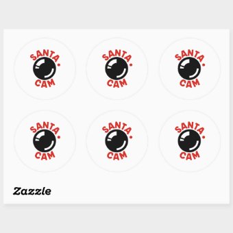 Santa Cam Stickers | Zazzle