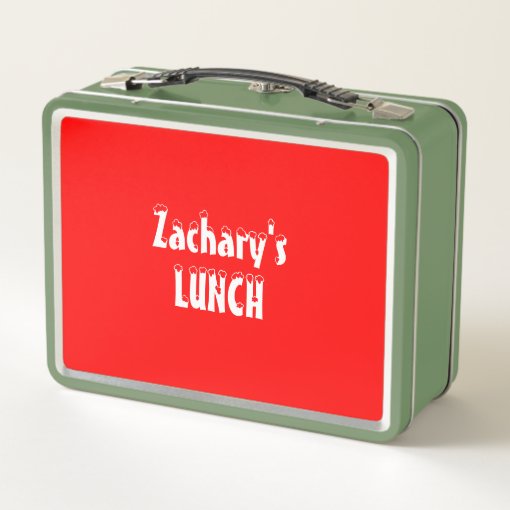 Santa Candy Canes Metal Lunch Box | Zazzle
