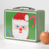 Santa Candy Canes Metal Lunch Box | Zazzle