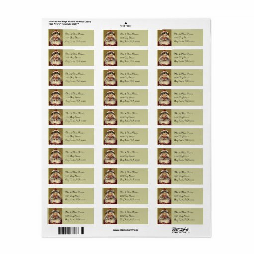 Santa Christmas Address Labels | Zazzle
