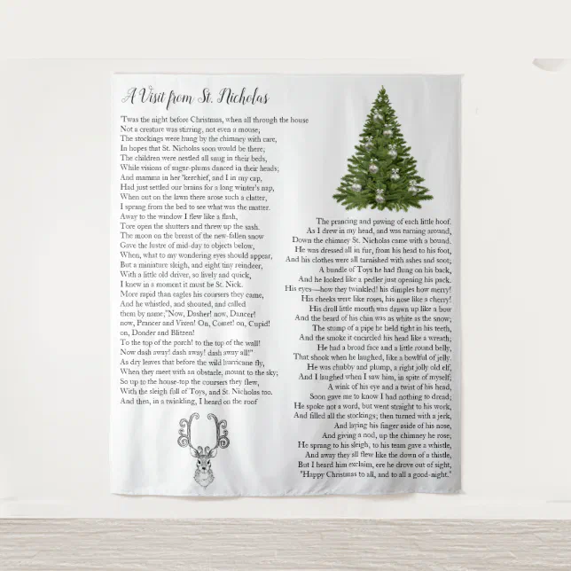 Santa Christmas Eve Story Tapestry | Zazzle