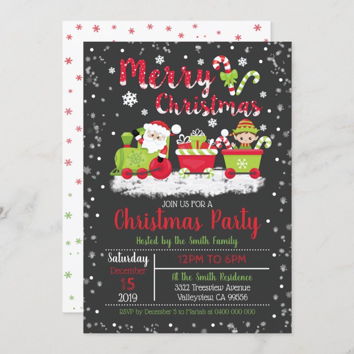 Santa Christmas Party Invitation Holiday Party | Zazzle.com