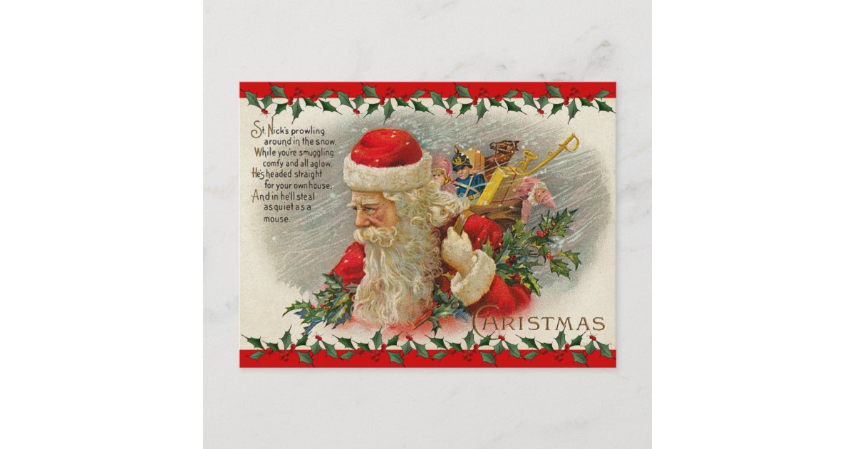 Santa Christmas Postcard | Zazzle