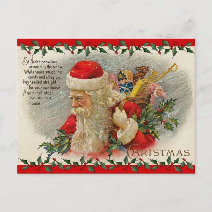 Santa Christmas Postcard | Zazzle