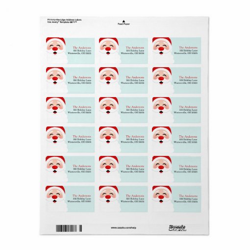Santa Claus Address Labels | Zazzle