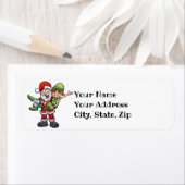 Santa Claus and Elf Label | Zazzle