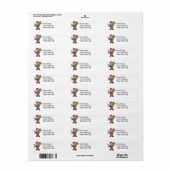 Santa Claus and Elf Label | Zazzle