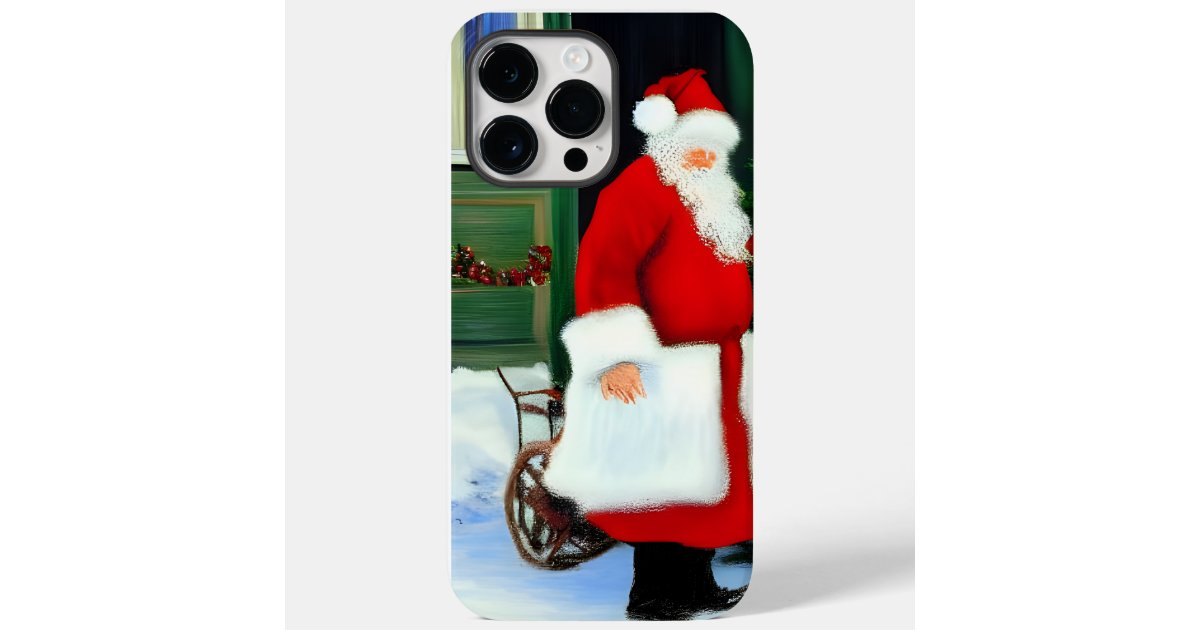 Santa Claus Artwork iPhone 14 Pro Max Case | Zazzle