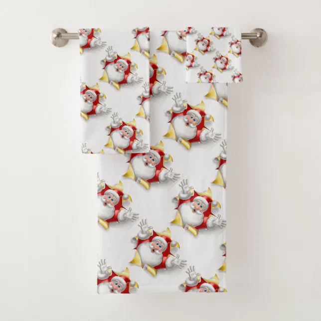 Santa Claus Bath Towel Set | Zazzle