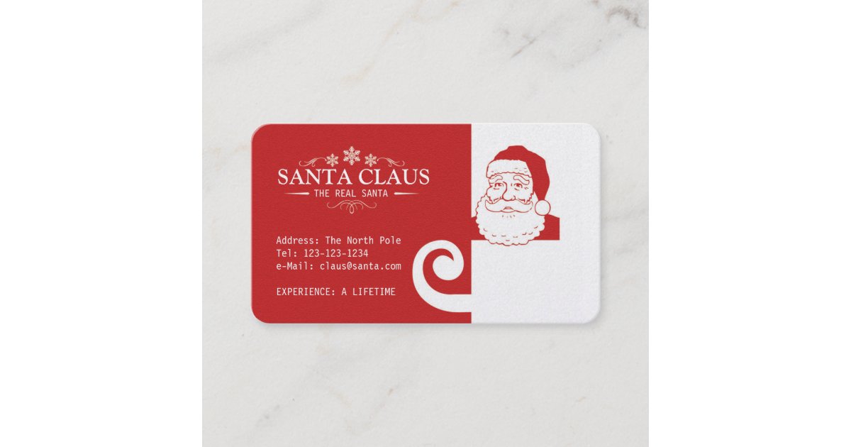 Santa Claus Business Card | Zazzle