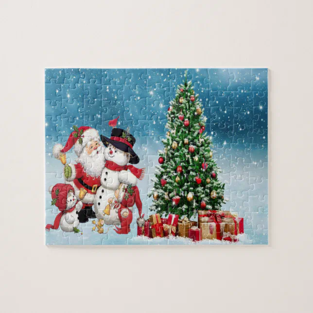 Santa Claus Celebrating Christmas Jigsaw Puzzle | Zazzle