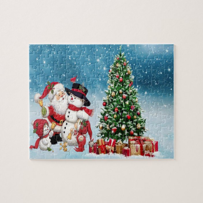 Santa Claus Celebrating Christmas Jigsaw Puzzle | Zazzle.com
