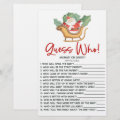 Santa Claus Christmas Guess Who! Baby Shower Game Stationery | Zazzle