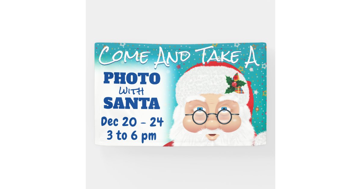 Santa Claus Christmas Holiday Photo Banner | Zazzle