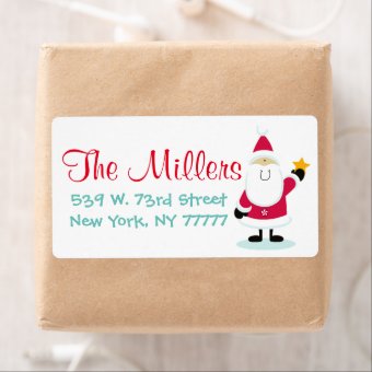 Santa Claus Christmas Return Address Labels | Zazzle