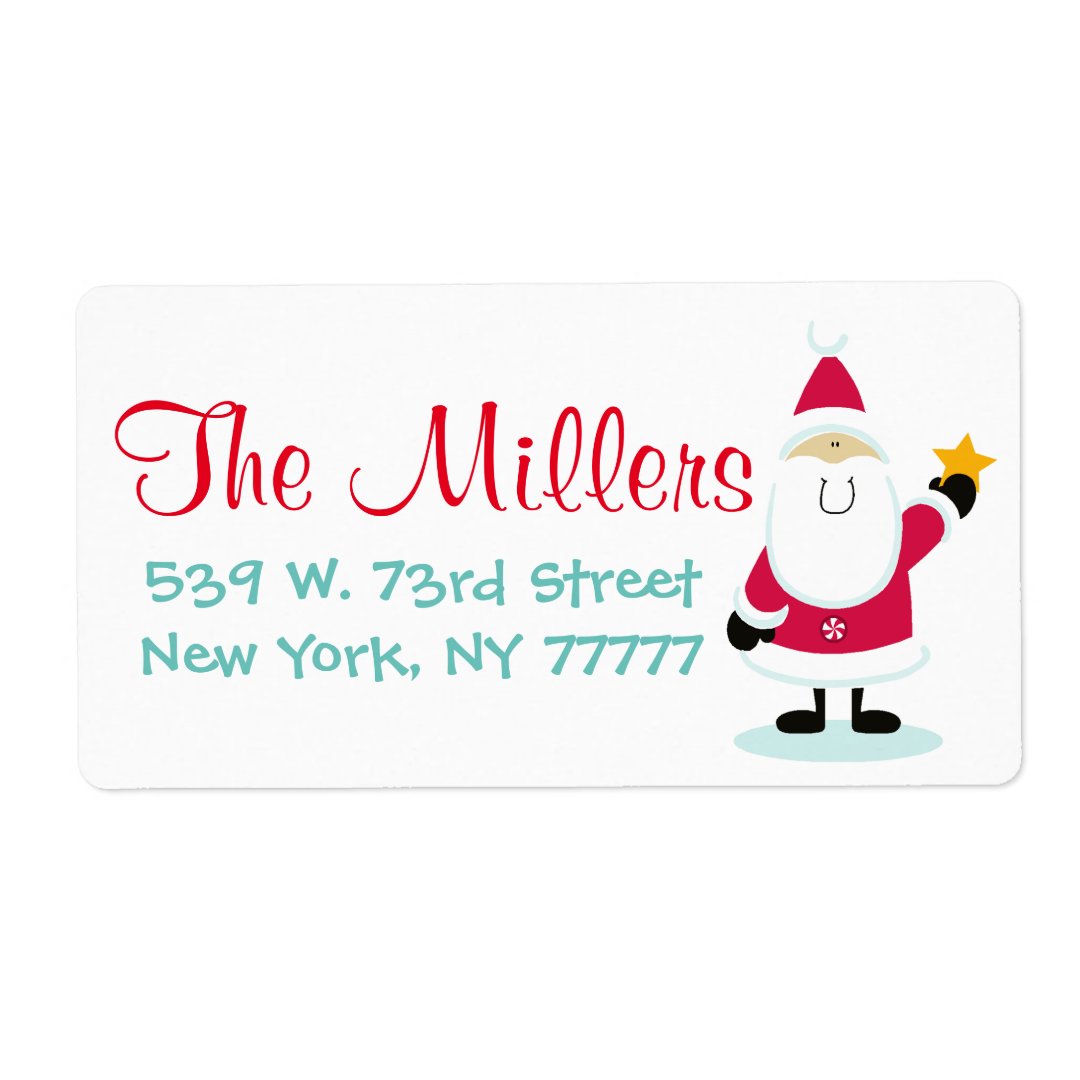 Santa Claus Christmas Return Address Labels | Zazzle