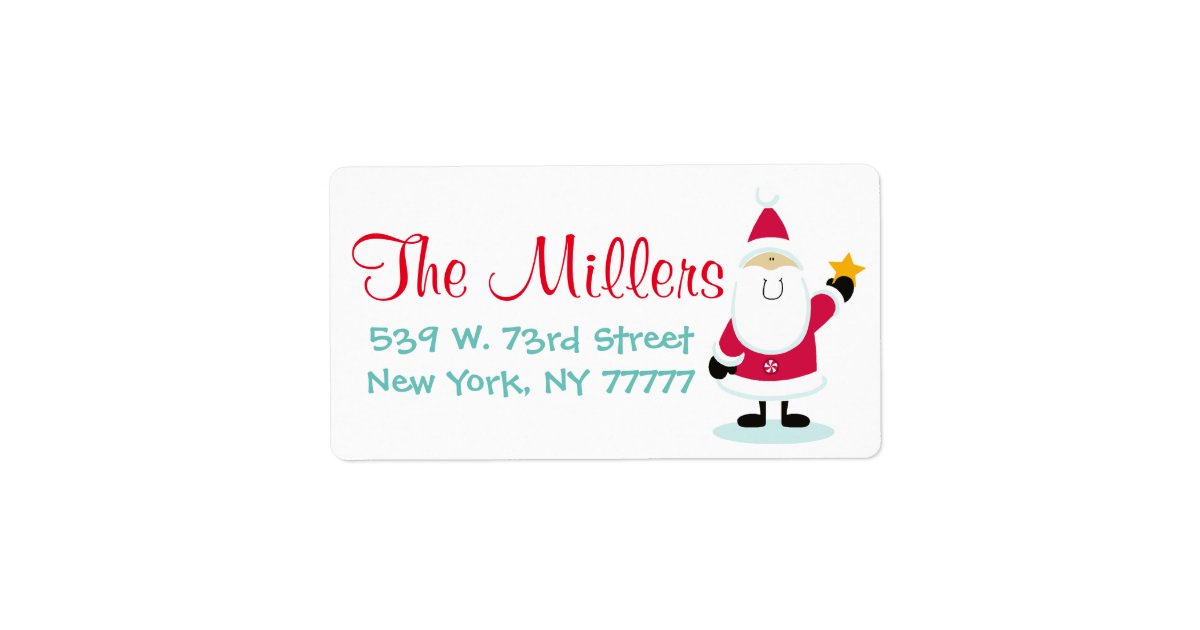 Santa Claus Christmas Return Address Labels | Zazzle