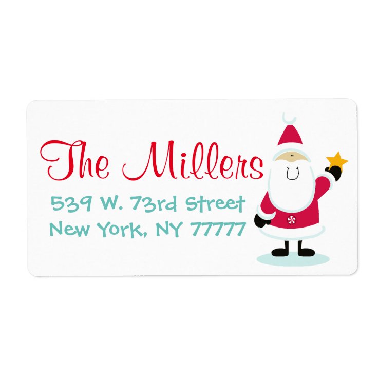 Santa Claus Christmas Return Address Labels | Zazzle