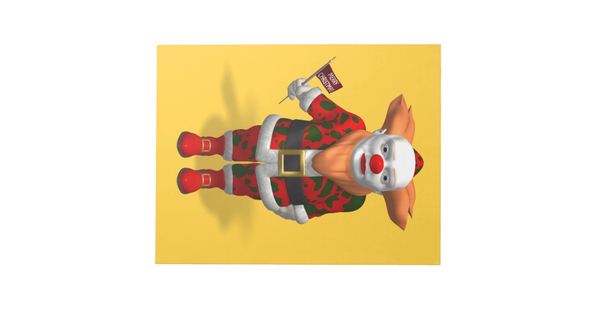 Santa Claus Clown Notepad | Zazzle