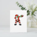 Santa Claus dabbing Christmas Football touchdown Holiday Postcard | Zazzle