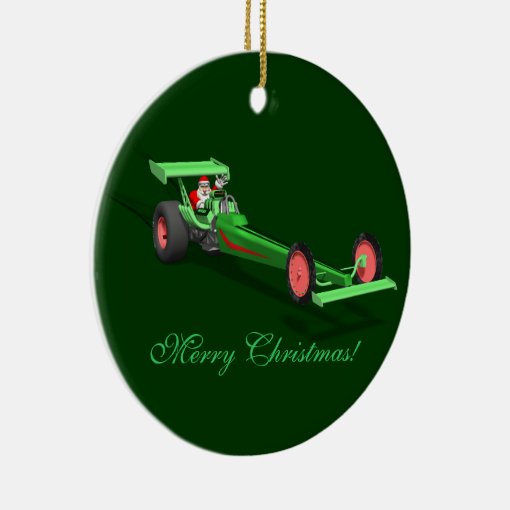 Santa Claus Drag Race Ceramic Ornament | Zazzle