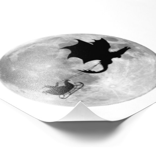 Santa Claus Dragon Rider Sleigh Ride Photo Print | Zazzle