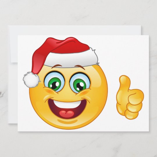 santa claus emoji holiday card | Zazzle.com