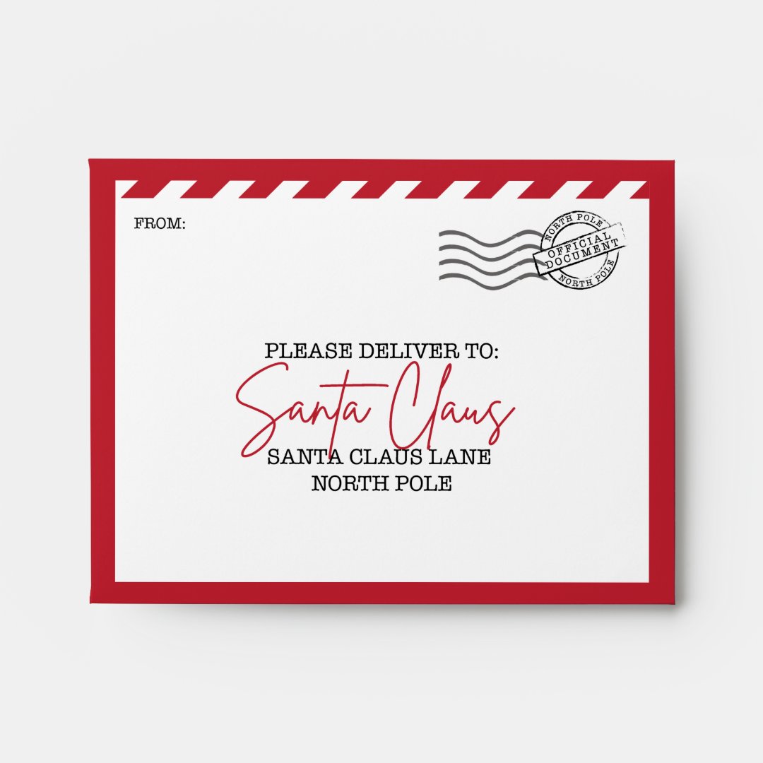 Santa Claus Envelope | Zazzle