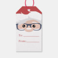 Santa Claus Face Modern Christmas Personalized Gift Tags | Zazzle