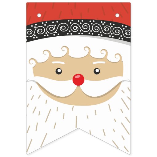 Santa Claus/Father Christmas Bunting Flags | Zazzle