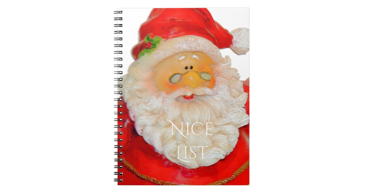 Santa Claus Father Christmas Nice List Notebook | Zazzle