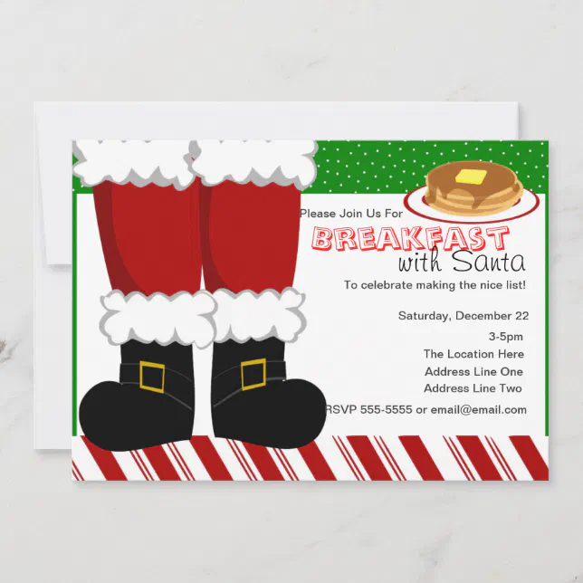 Santa Claus Feet Invitation | Zazzle