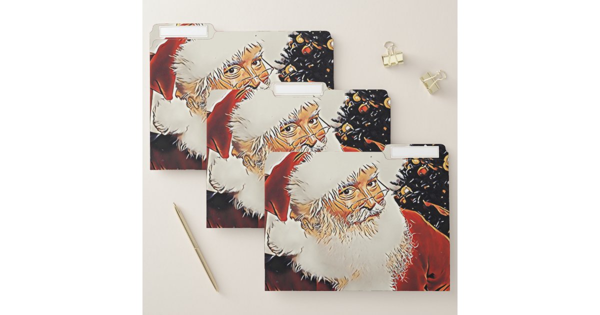 Santa Claus - File Folder | Zazzle