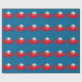 Santa-Claus-Flying-A-Plane-And-Waving Wrapping Paper | Zazzle