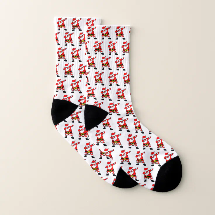 Santa Claus Funny Christmas Dance Socks | Zazzle
