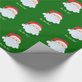 Santa Claus Ho Ho Ho Pattern Wrapping Paper | Zazzle