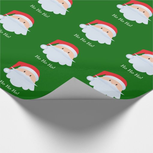 Santa Claus Ho Ho Ho Pattern Wrapping Paper | Zazzle