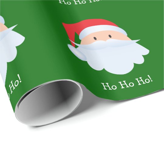 Santa Claus Ho Ho Ho Pattern Wrapping Paper | Zazzle.com