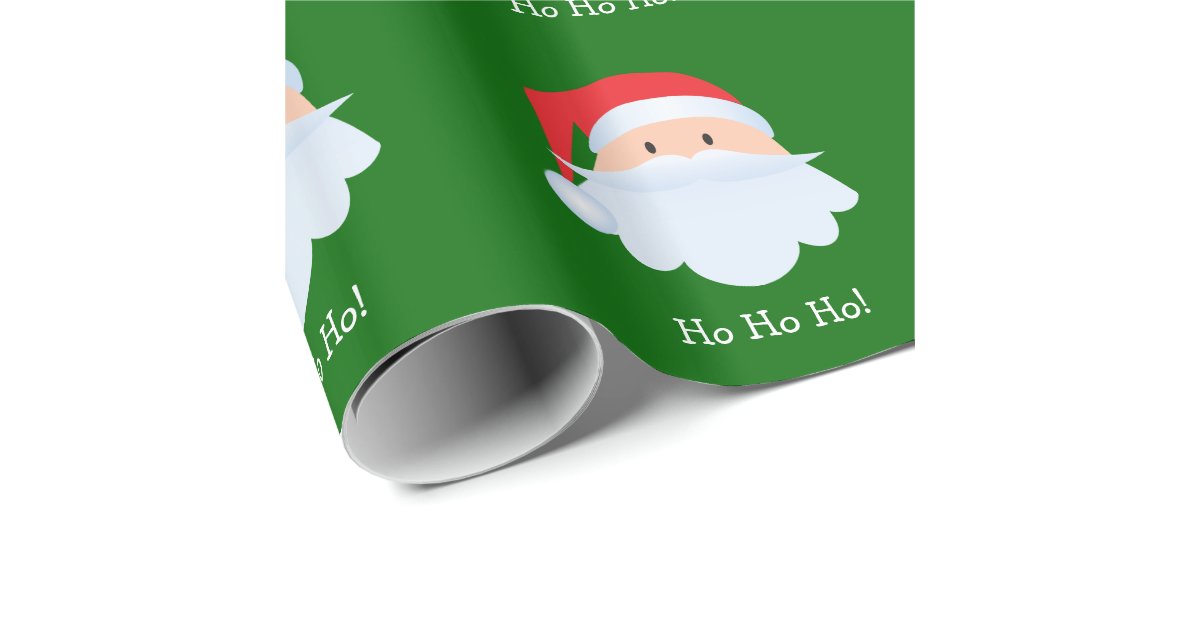 Santa Claus Ho Ho Ho Pattern Wrapping Paper | Zazzle