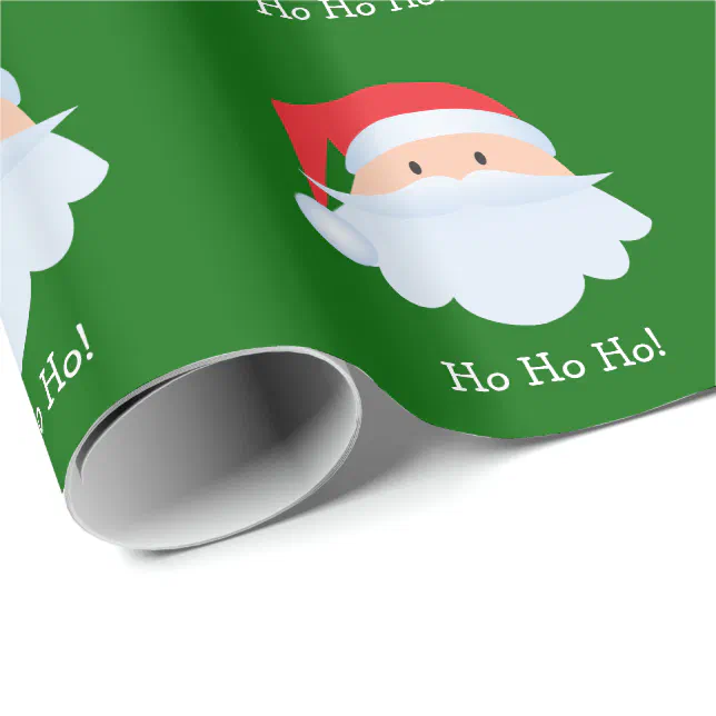 Santa Claus Ho Ho Ho Pattern Wrapping Paper | Zazzle
