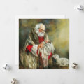 Santa Claus Holding Baby Jesus Holiday Card | Zazzle